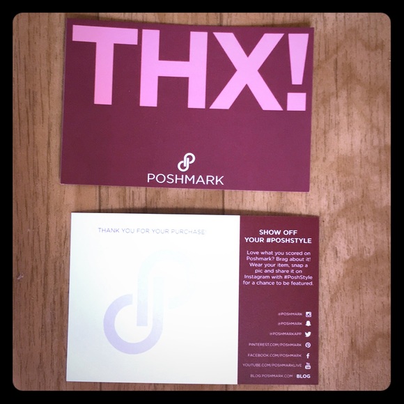 Other | New Poshmark Thank You Cards | Poshmark